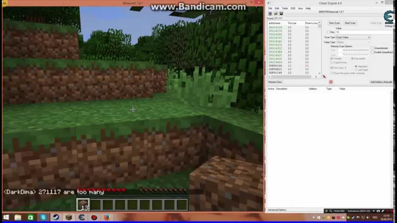 Cheat Engine 6 4 with Minecraft Hack - YouTube