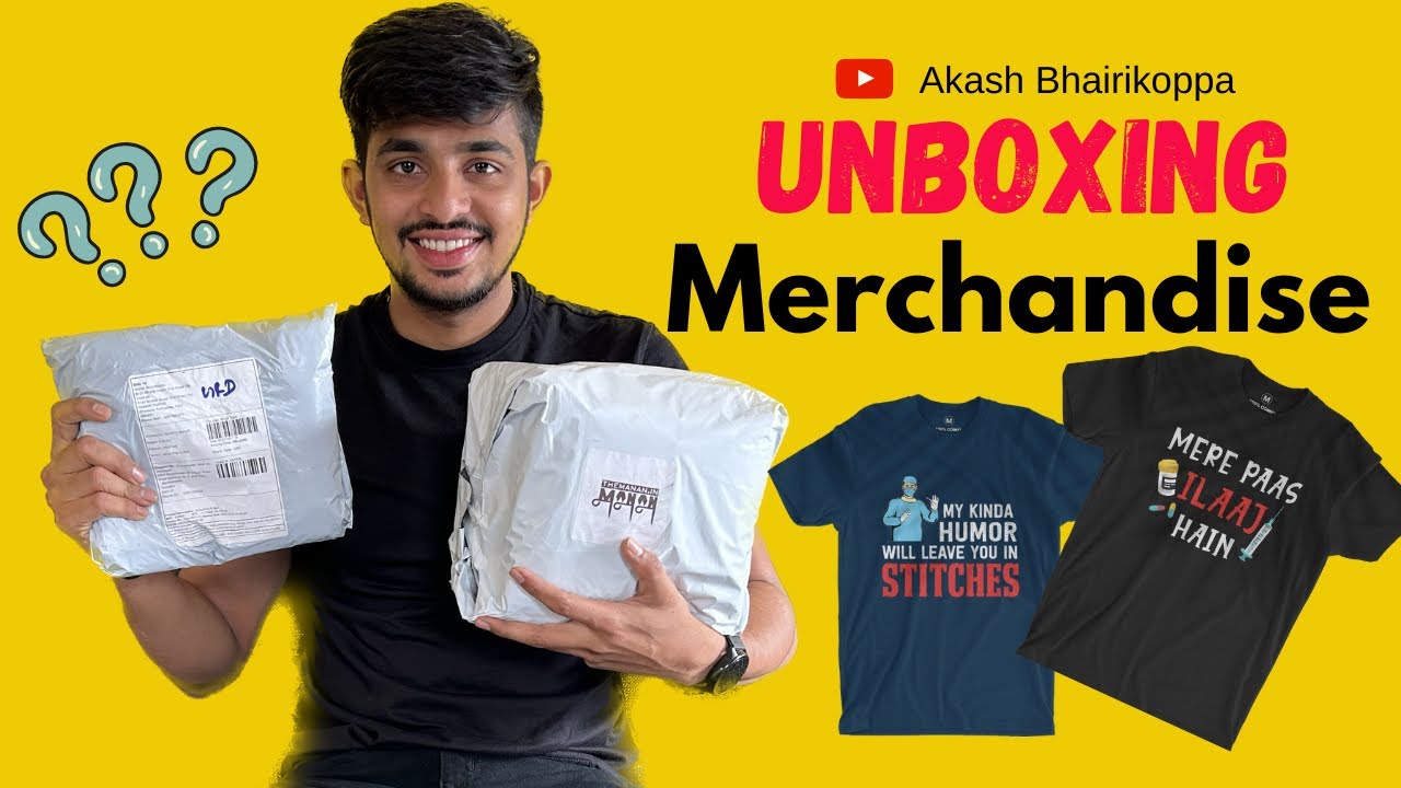 Unboxing merchandise | Got sponsored ? | Akash Bhairikoppa | The manan ...