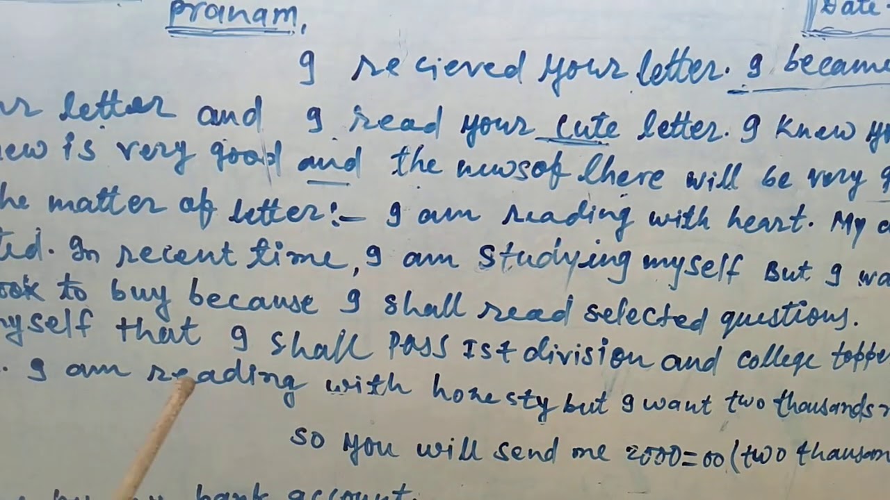 How to learn write letter. Write a letter to your father. By Nityanand ...