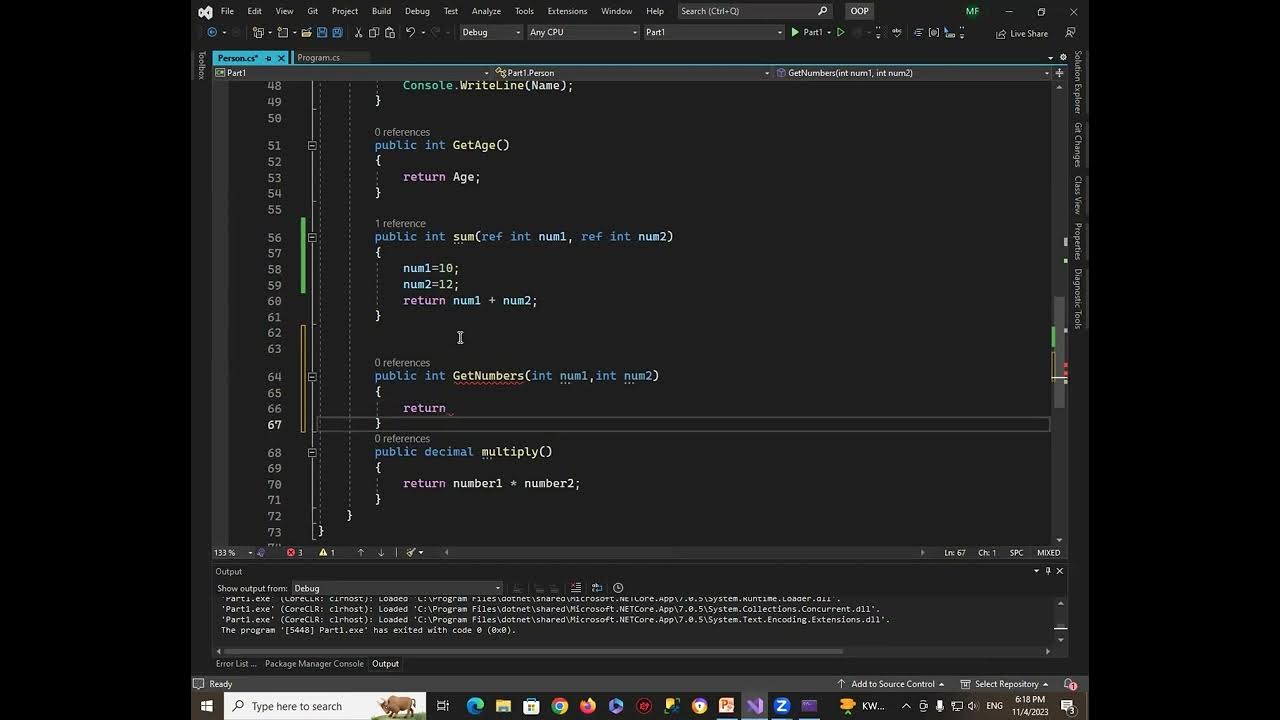 6passing Parameters By Value And Referenceشرح بالعربي Youtube