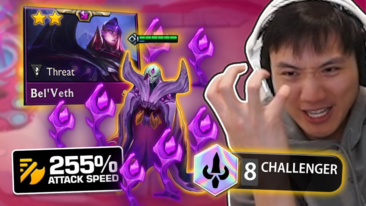 8 Challenger 255% Attack Speed Belveth Resets 7 Times In 1 Fight - YouTube