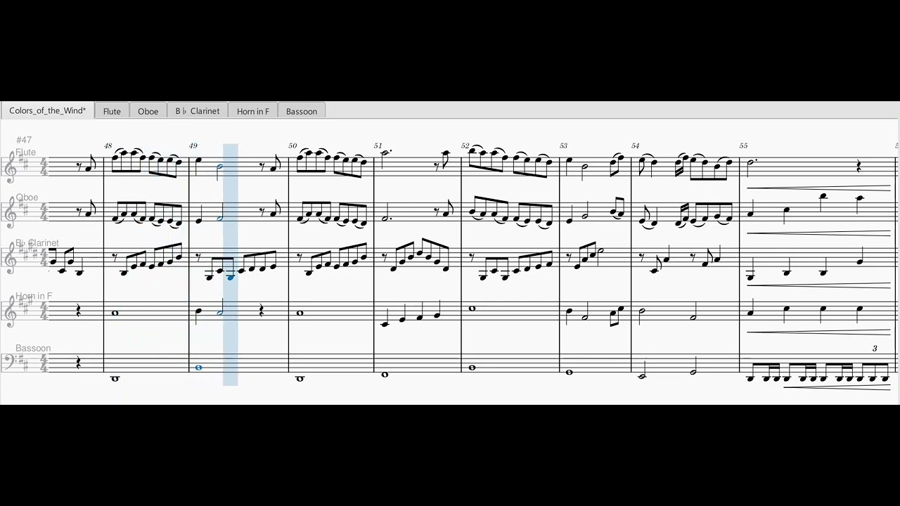 Colors of the Wind: Wind Quintet - YouTube