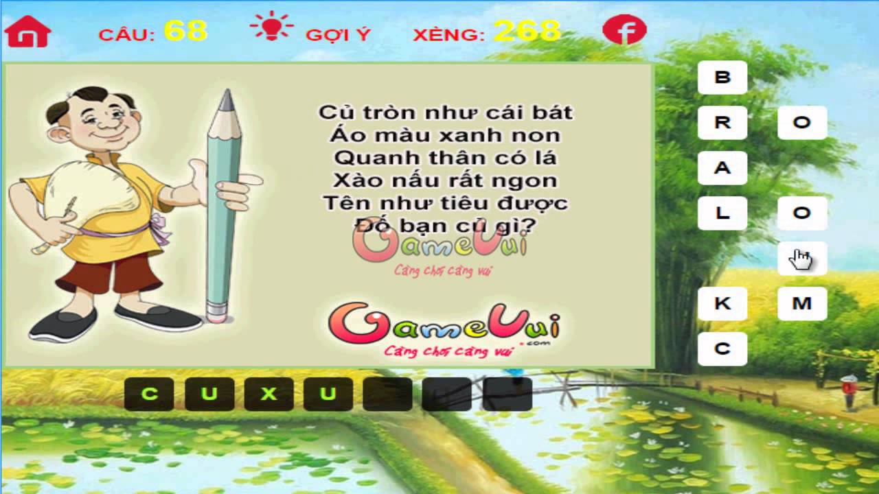Hướng dẫn chơi game Đố vui (câu 61 - 80) - Gamevui - YouTube