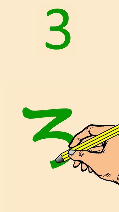 How to write 3 in English #numberwriting #number - YouTube