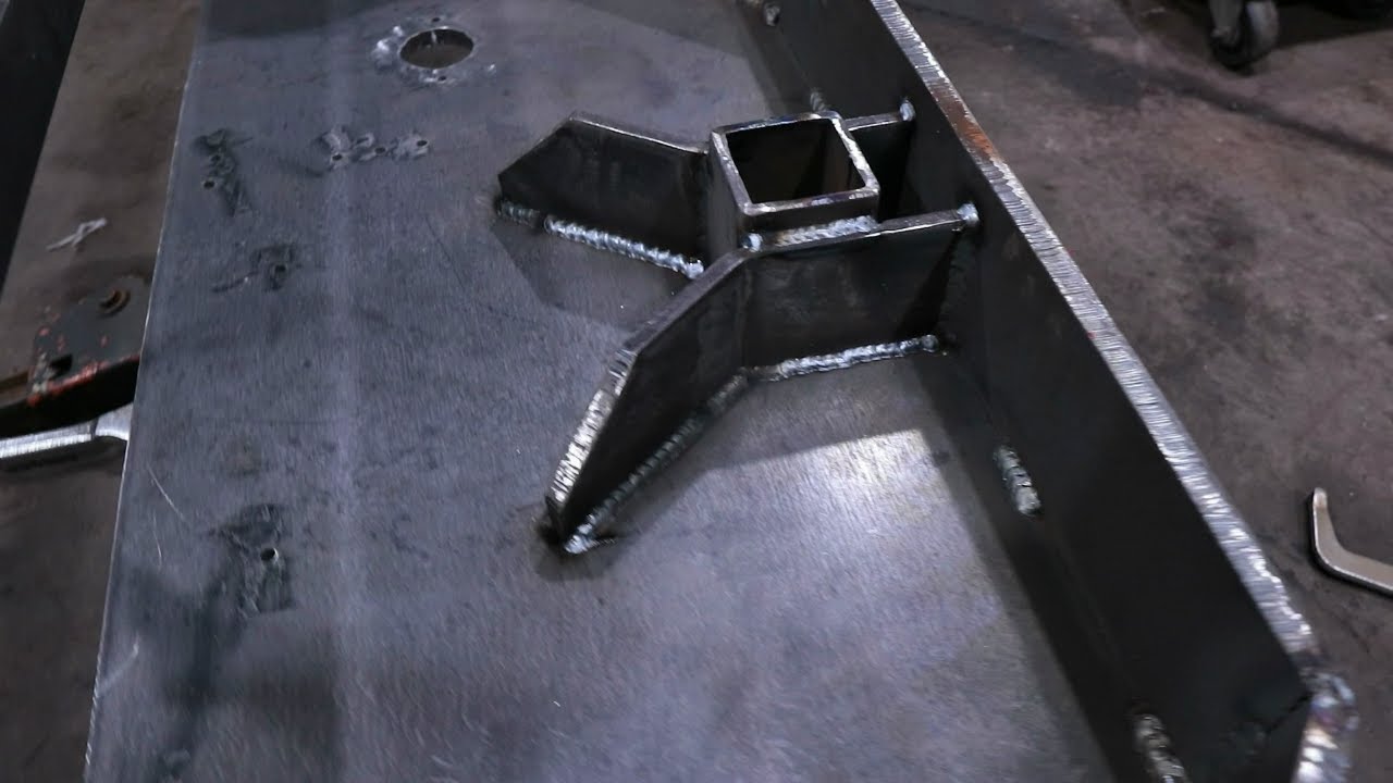 Let's Build a Flatbed and Trailer Hitch pt.3 -- The F550 project - YouTube