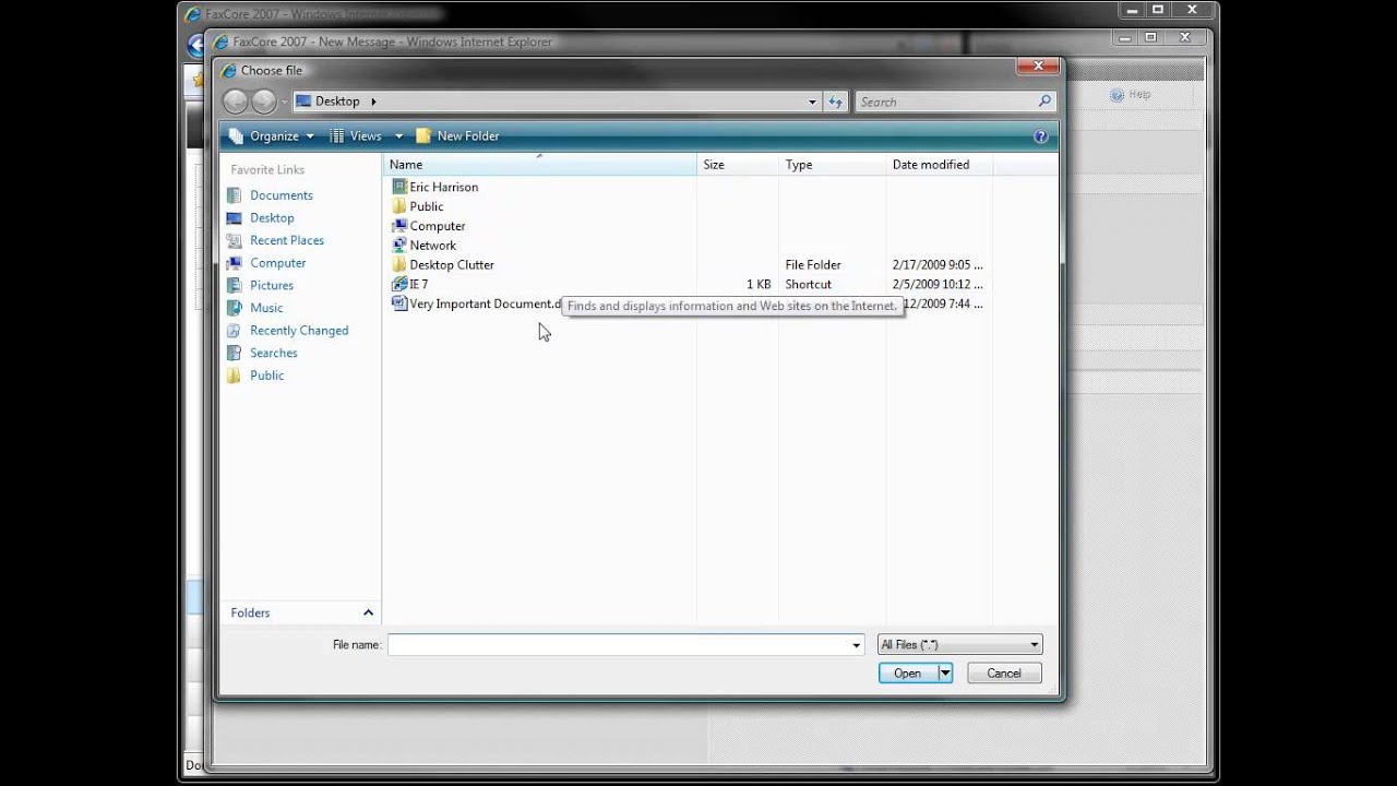 Sending a fax with an attachment on FaxCore 2007 - YouTube