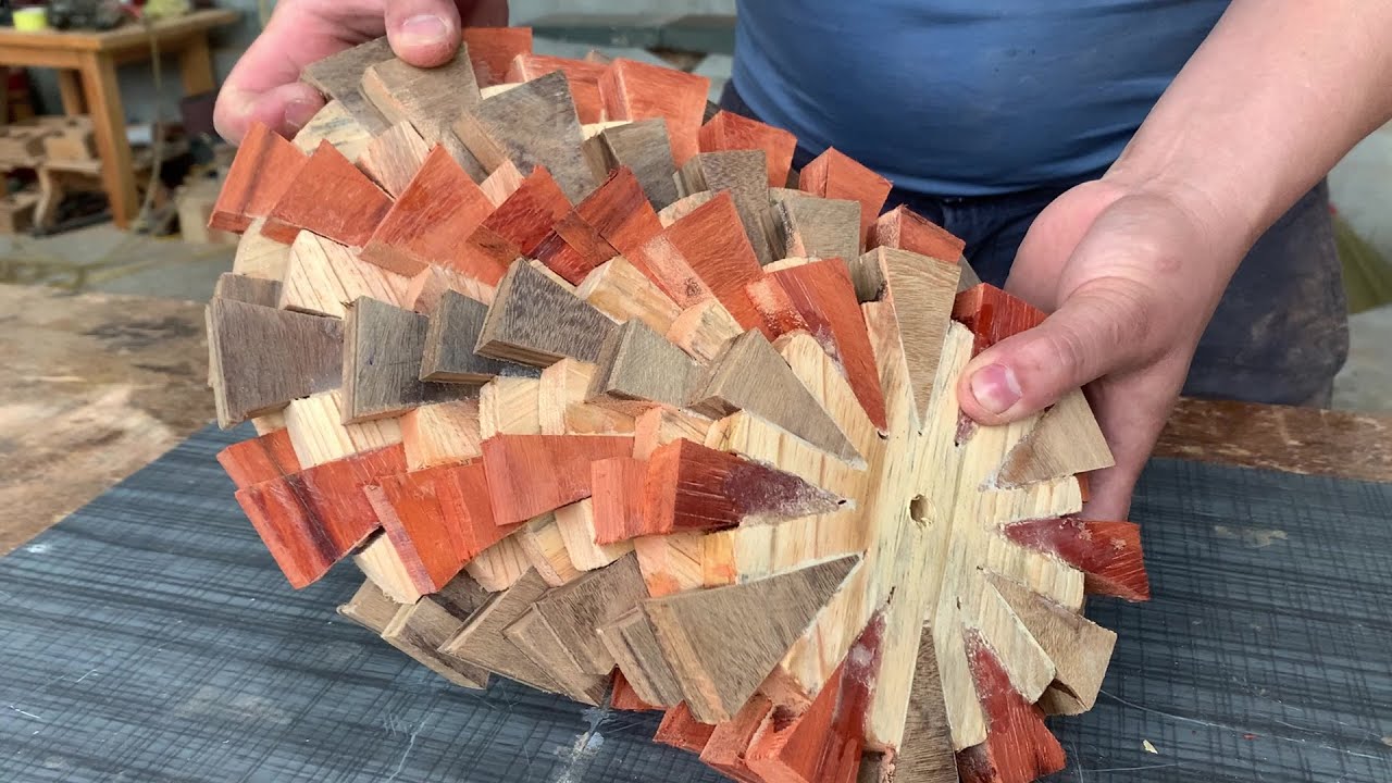 Woodturning DIY - Modern Design Ideas from Many Colors of Wood Combined ...