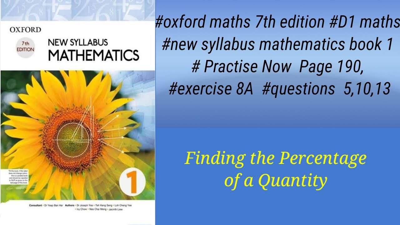 #oxford maths 7th edition #d1 maths book1 #practice now Page 190 # ...