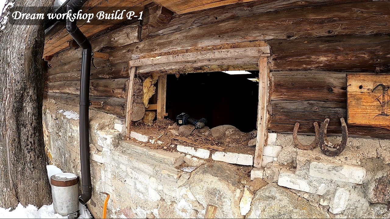 Renovating the workshop (part1) - New windows & doors - YouTube