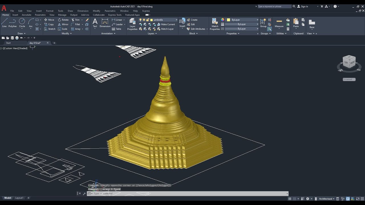 Shwedagon Pagoda Drawing