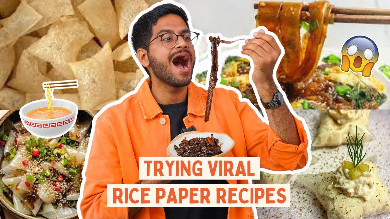 TESTING VIRAL RICE PAPER RECIPES 😳 RICE PAPER PILLOWS, NOODLES, TART ...