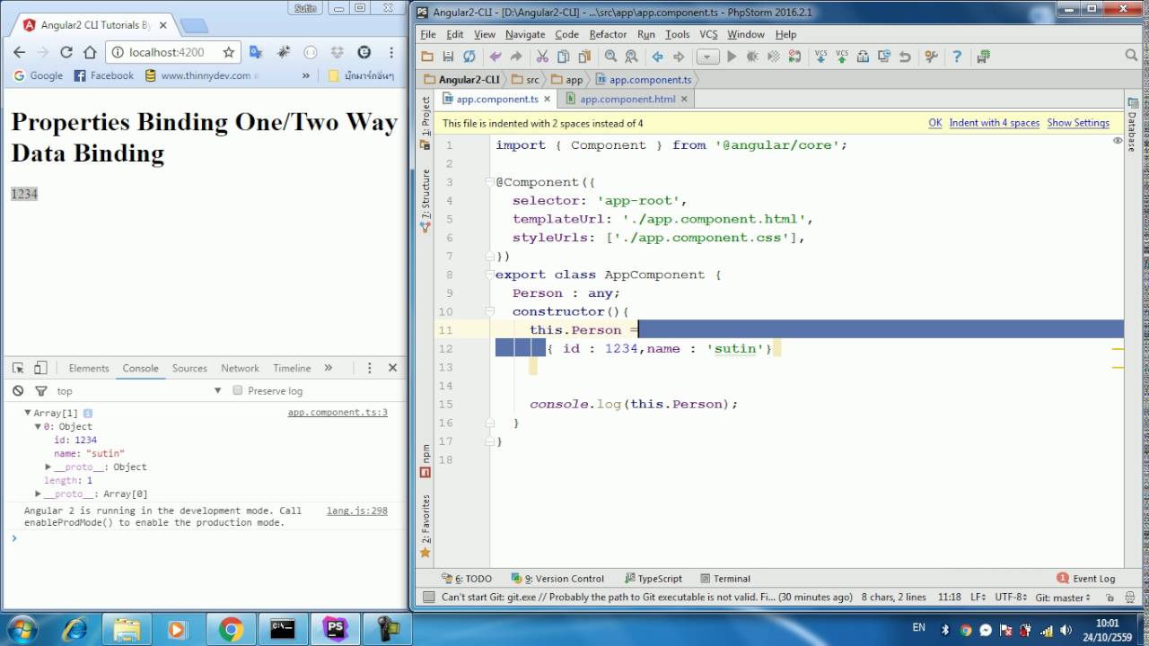 Angular2 Cli 05 Properties Data Binding Youtube