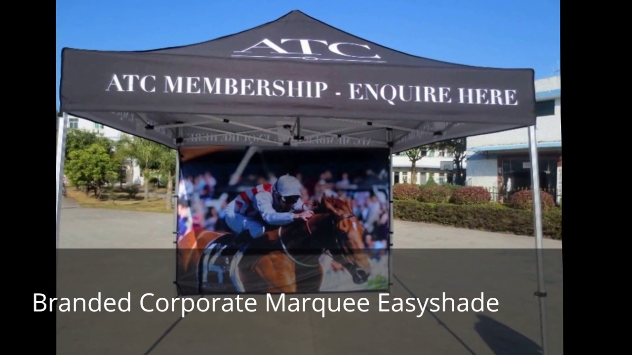 Printed Business Marquees from Easyshade Marquees - YouTube