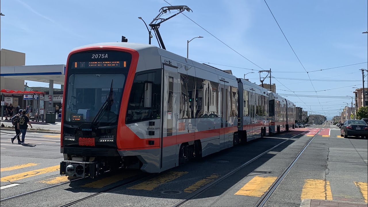 (NEW LRV4 TESTING) SF MUNI 2021 Siemens S200 LRV4 #2075/2073 Testing on ...