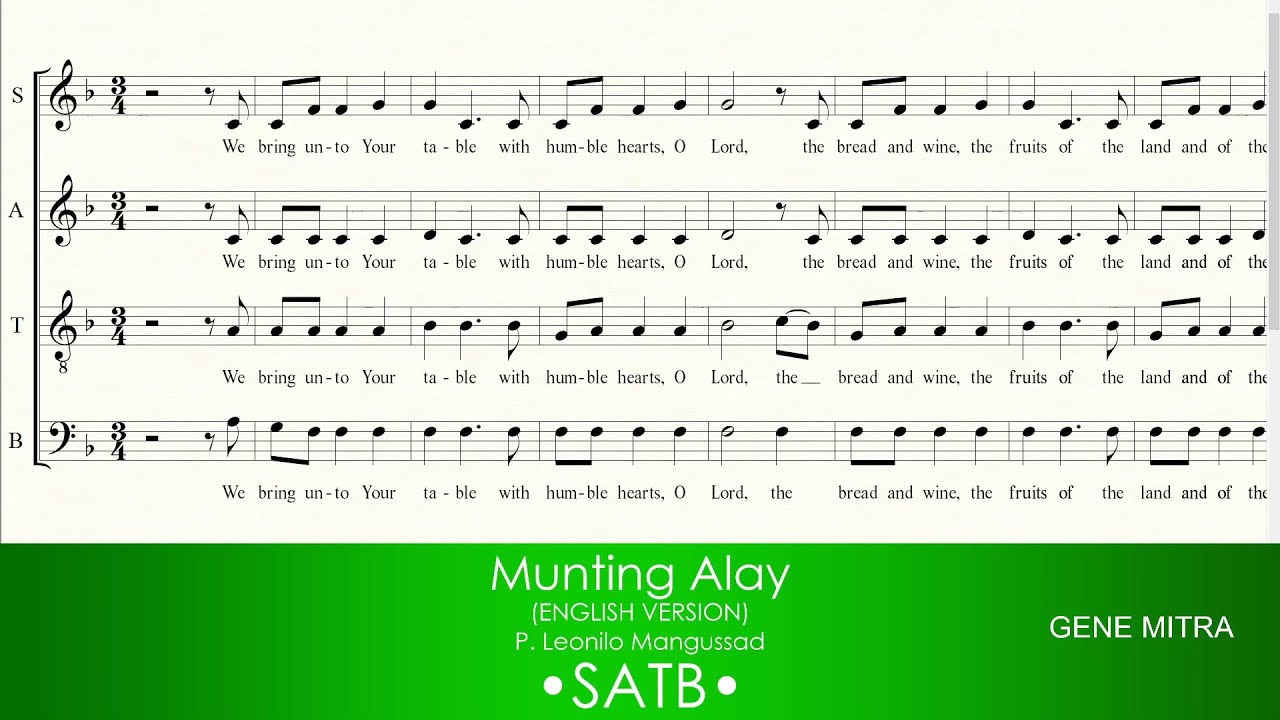 Munting Alay (English Version) • SATB - YouTube