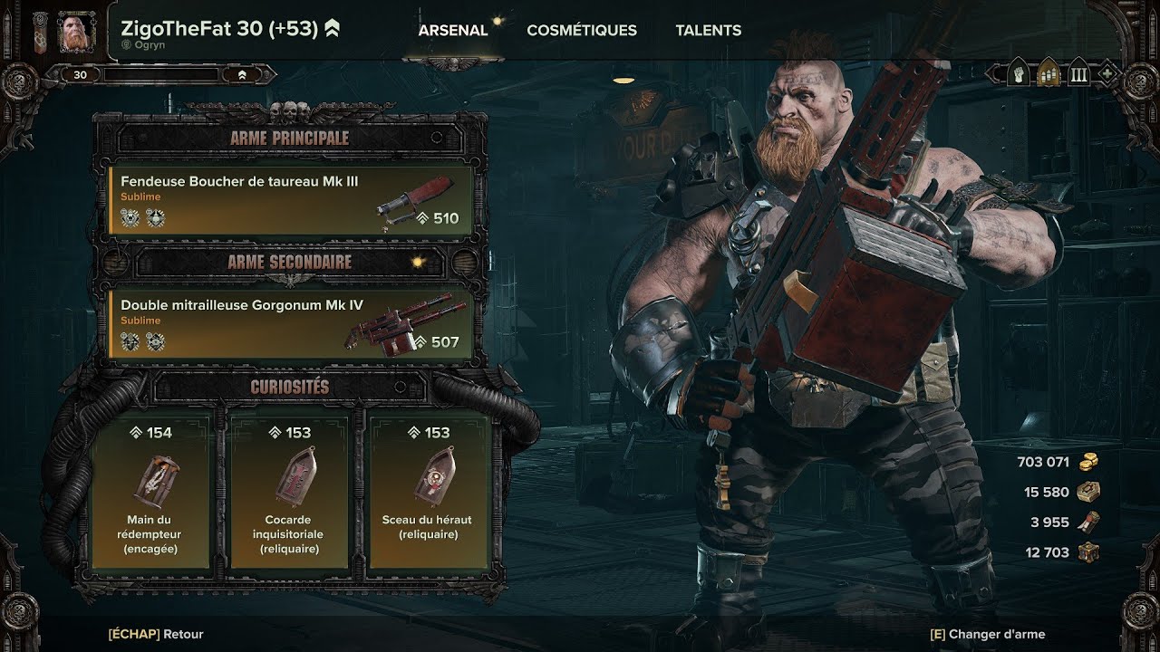 Ogryn Damnation (Hi-Intensity Shock Troop Gauntlet) Mk III Cleaver/Mk V ...