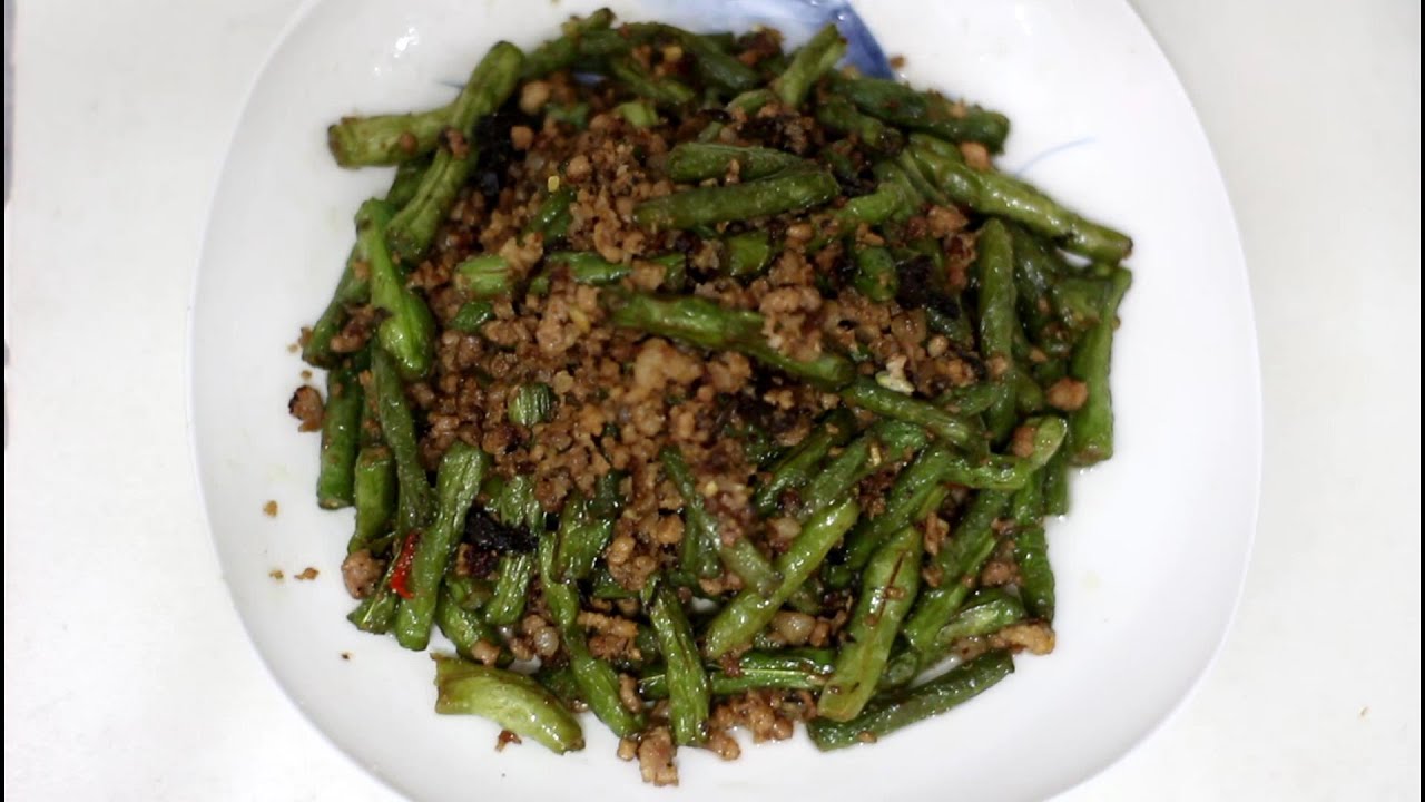 乾煸四季豆 Stir fried string beans - YouTube