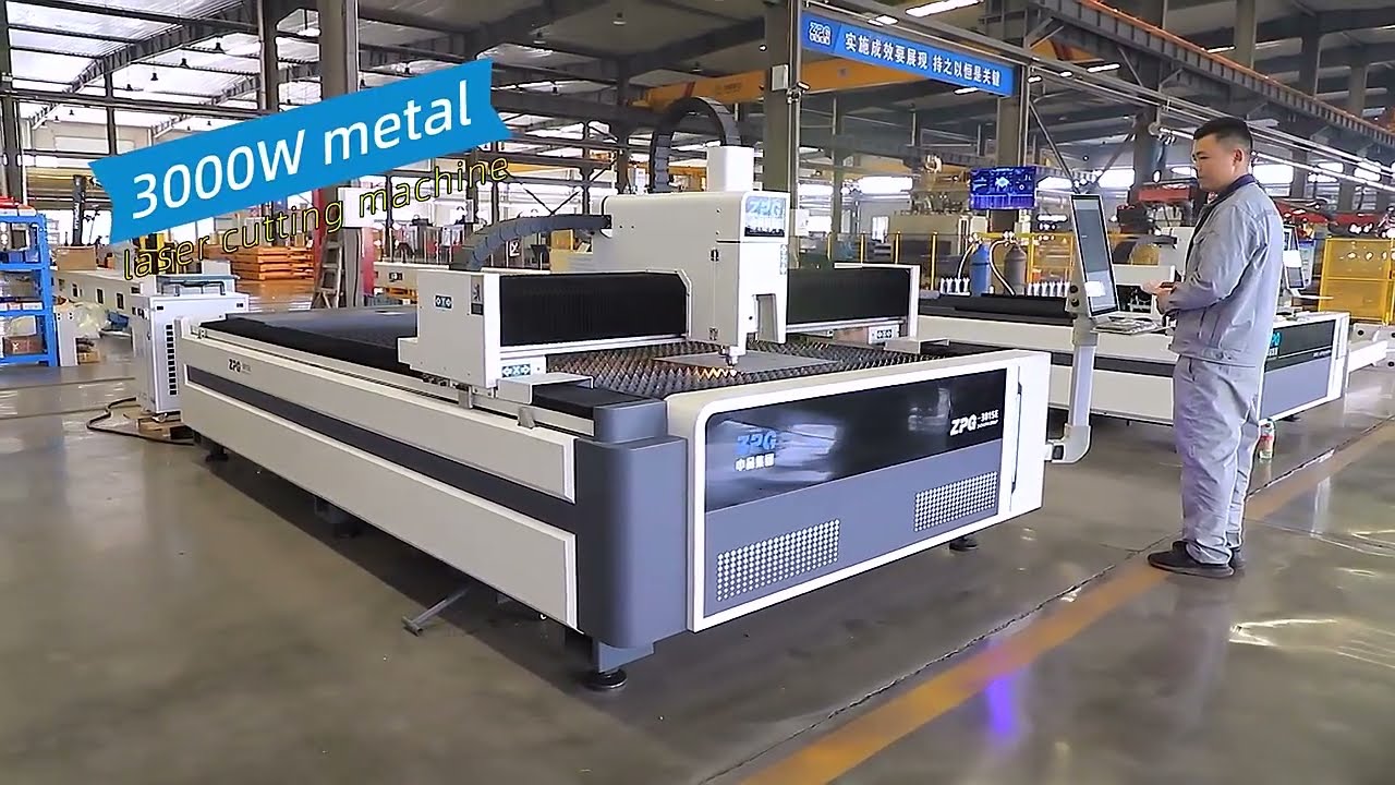ZPG Laser E series fiber laser cutting machine 1000w -6000w - YouTube