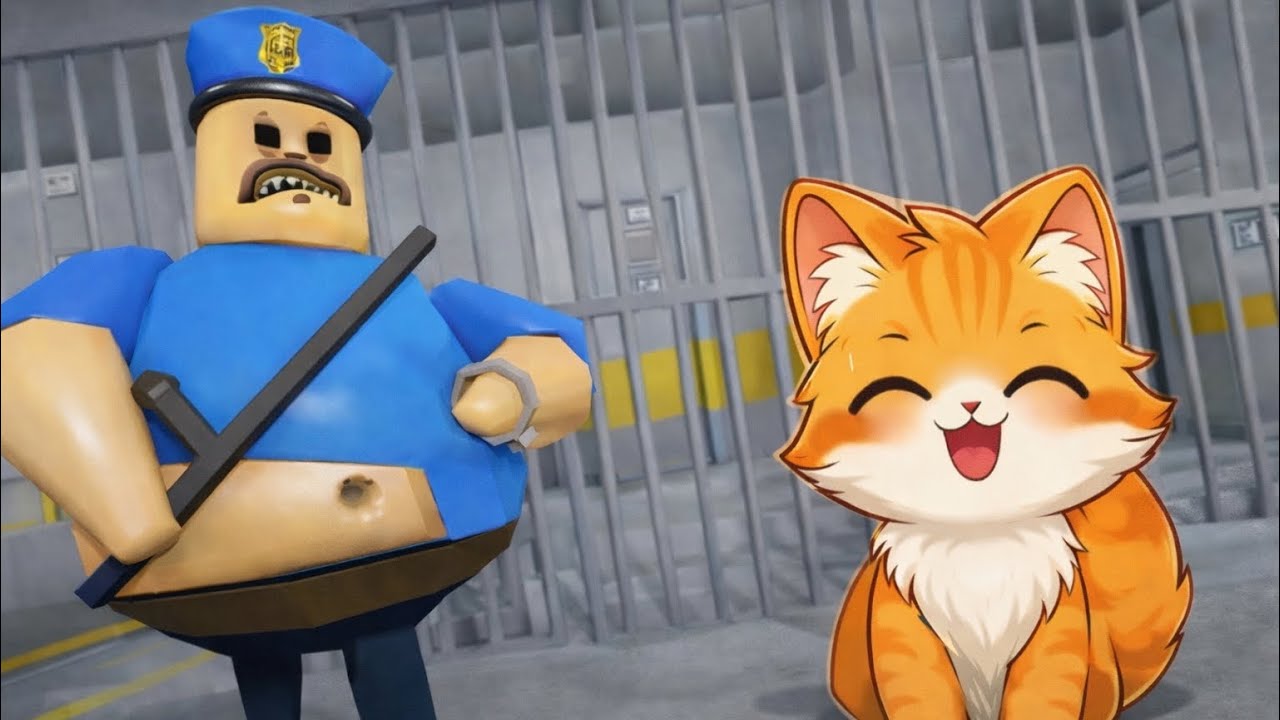 Escaping Barry's Evil Prison🐱😱| Roblox Obby - YouTube