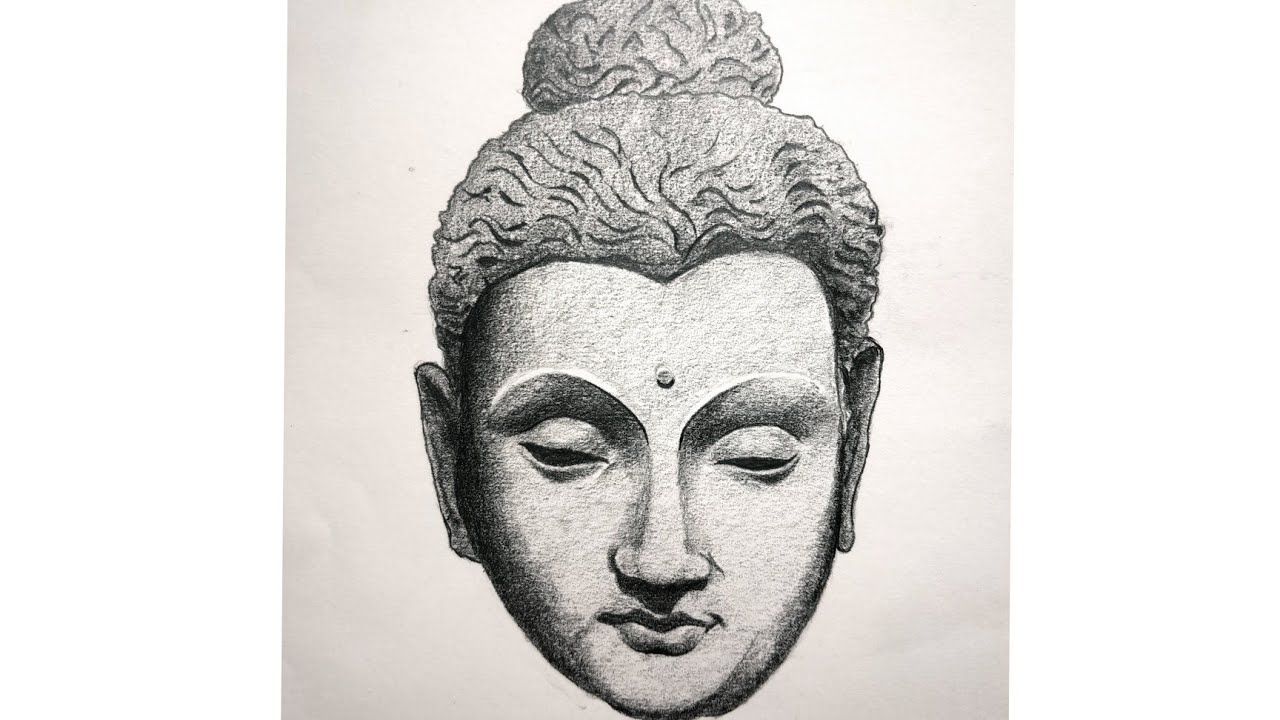 50 minute buddha sketch in 5 min | buddha drawing |buddha portrait ...