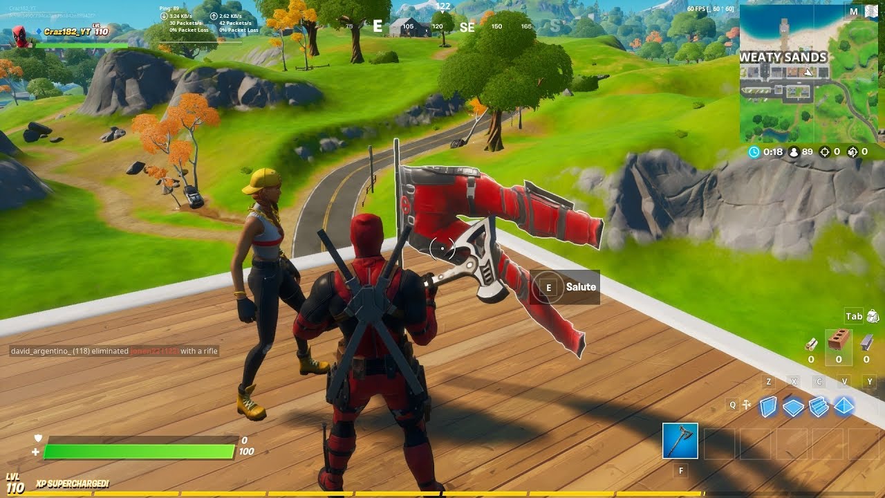Salute Deadpool's Pants Location - Fortnite (Week 9 Deadpool Challenge ...