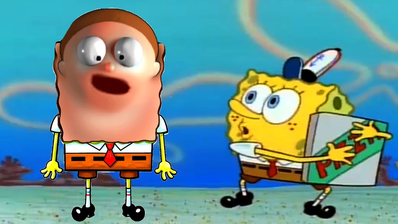 Elastic Bob trying to get a pizza from Spongebob - YouTube