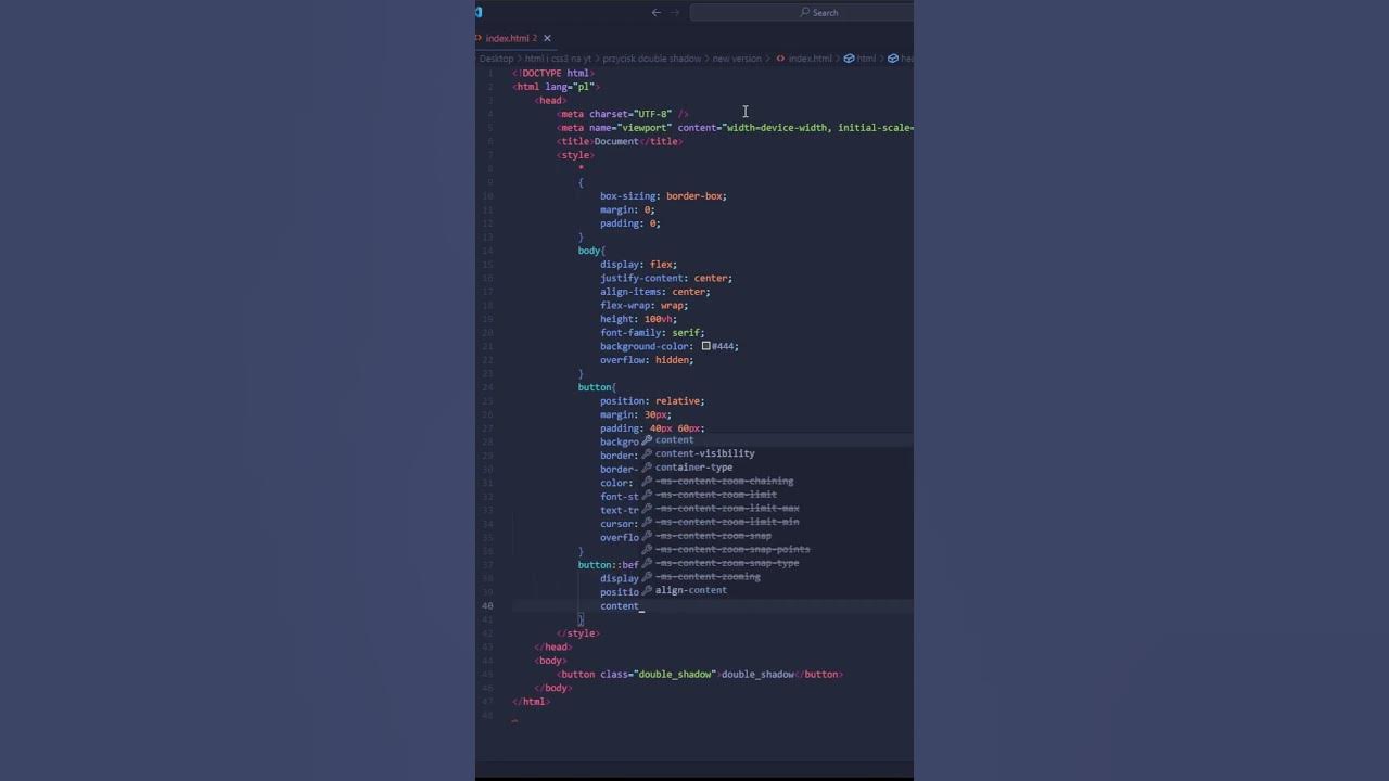 Przycisk Z Efektem Double Shadow W Html I Css Htmlandcss Html5 Html Htmltutorial Htmlcss 