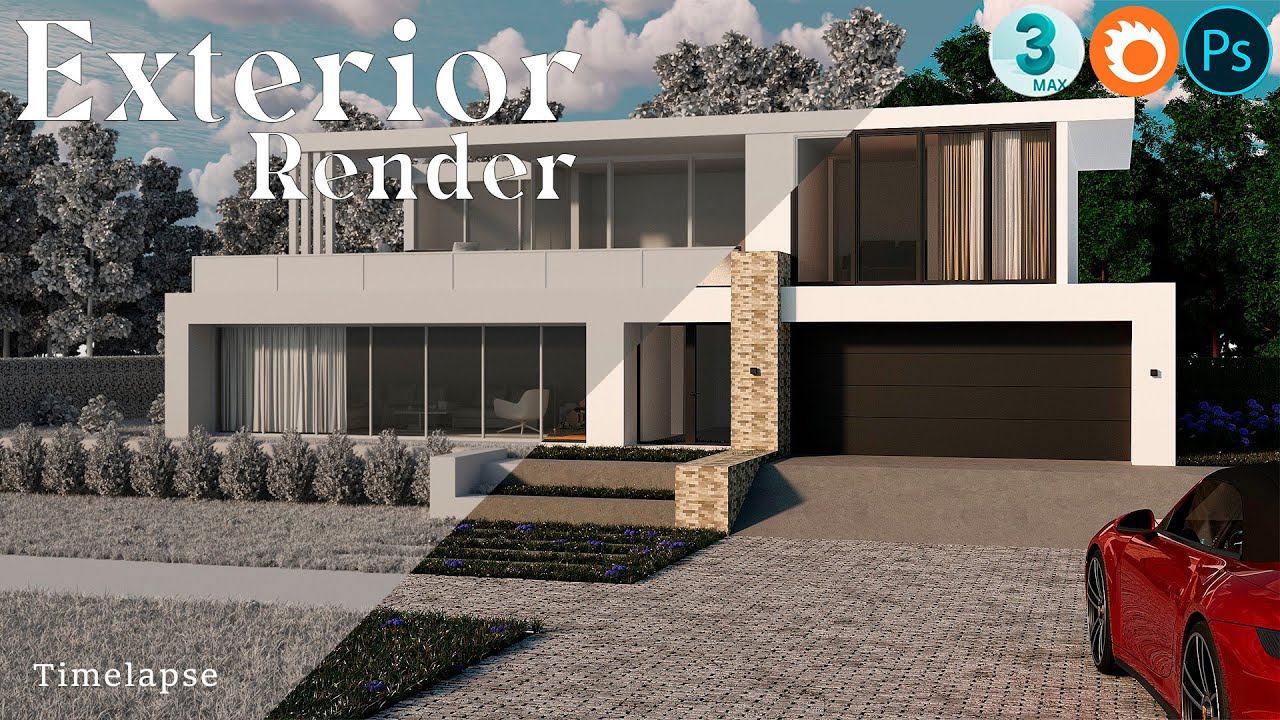 3DS MAX - EXTERIOR DESIGN / 2023 / #1 - YouTube