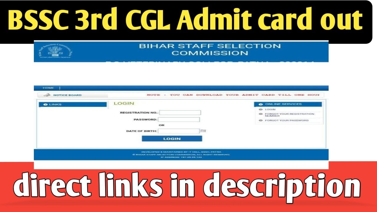 Bssc cgl admit card out | link in description... download kre ...