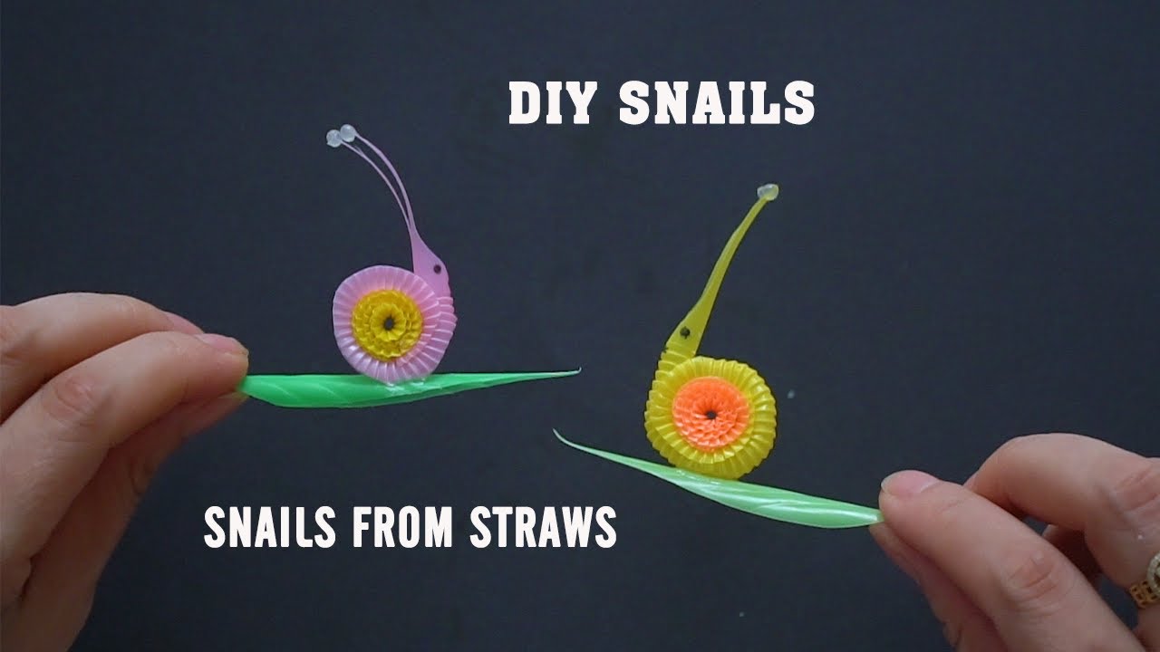 PQ Crafts || Make Snails From Straws || Paper Crafts Idears - YouTube