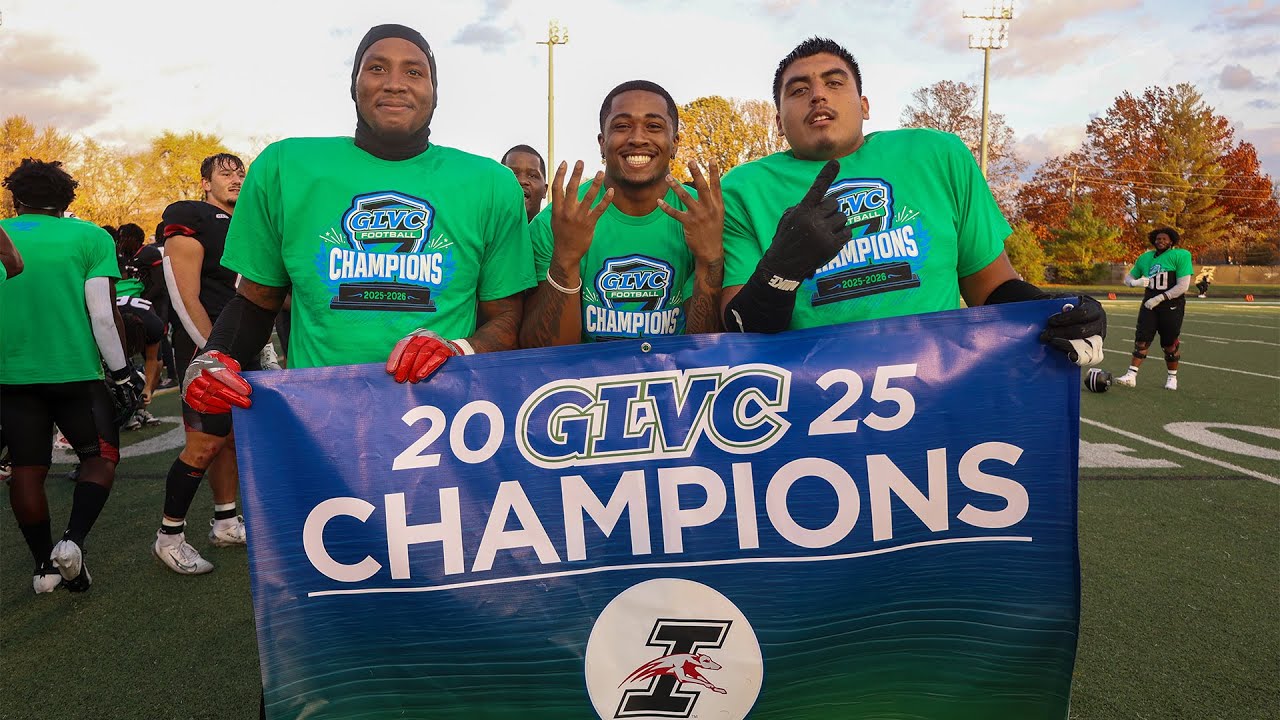 Football - GLVC champs, postgame - YouTube