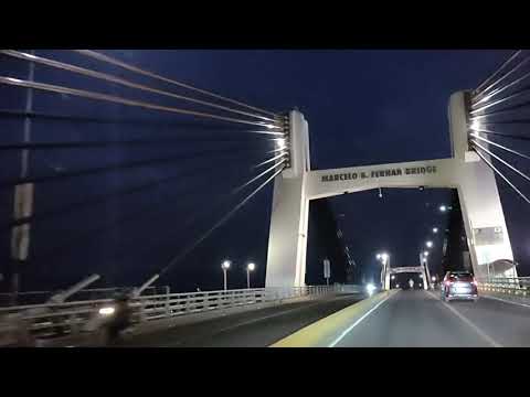 Cebu Night Drive | Crossing the 2 Bridges of Mactan at Night (Heavy ...