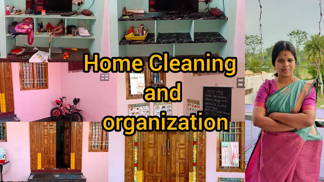 cleaning and organization for house 😍 House cleaning/tv Coboard ...