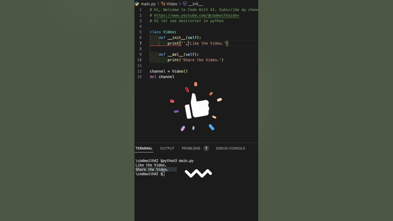 Constructor Vs Destructor In Python Shorts Youtube