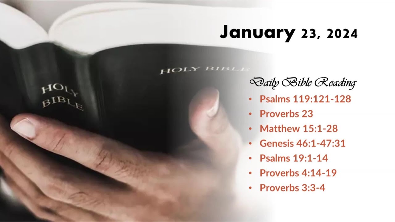 Today's Bible reading January 23, 2024 - YouTube