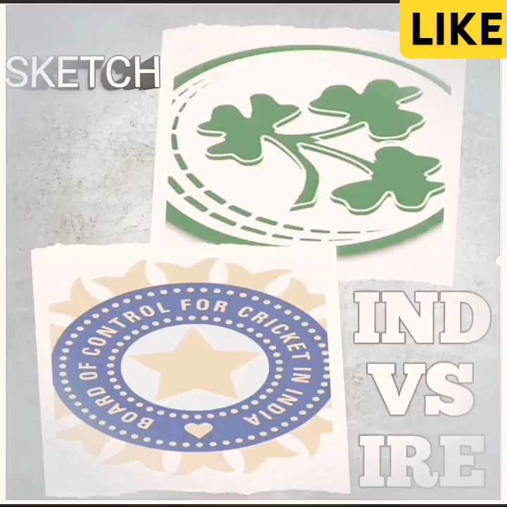 IRE & IND CRICKET LOGO/IRE V/S IND#t20worldcup2024#sketch#drawing# ...