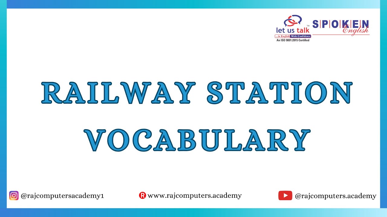 Railway Station Vocabulary | Spoken English | Words | Speaking - YouTube