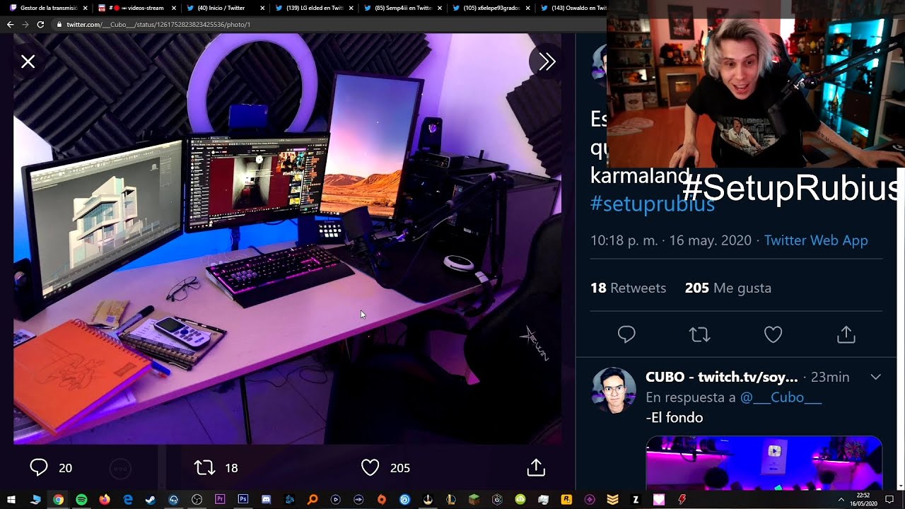 ASI REACCIONO RUBIUS A MI SETUP || Cubo - YouTube