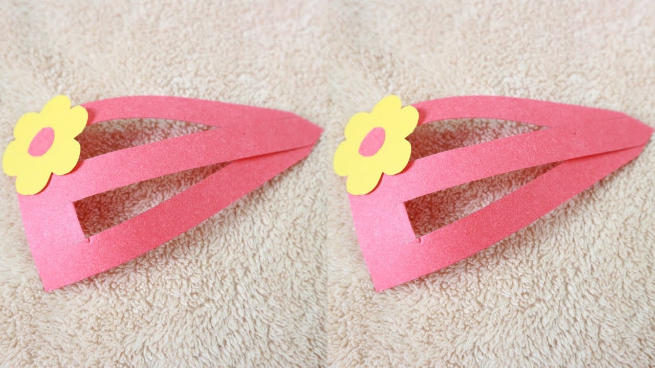 How to make paper Hair Clip / Easy Paper Hair Clip #howto #handmade ...