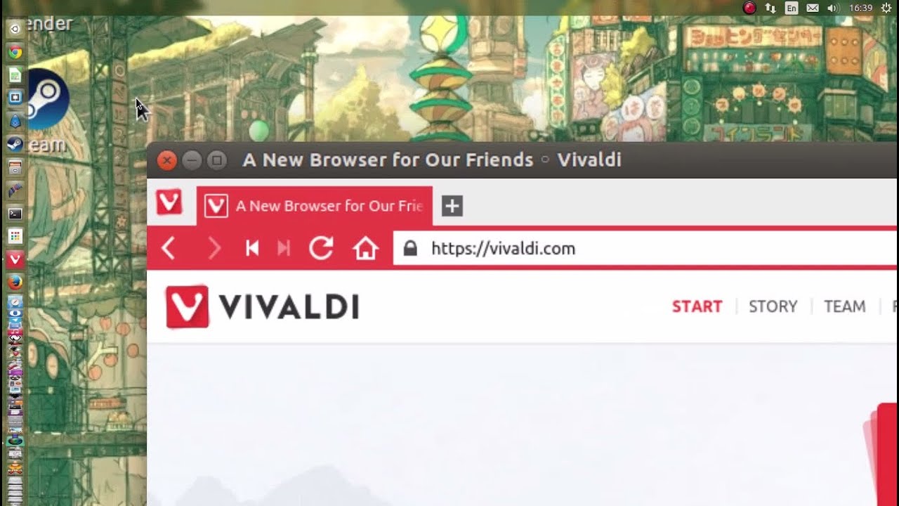 Vivaldi Browser on Ubuntu linux with native window decorations - YouTube