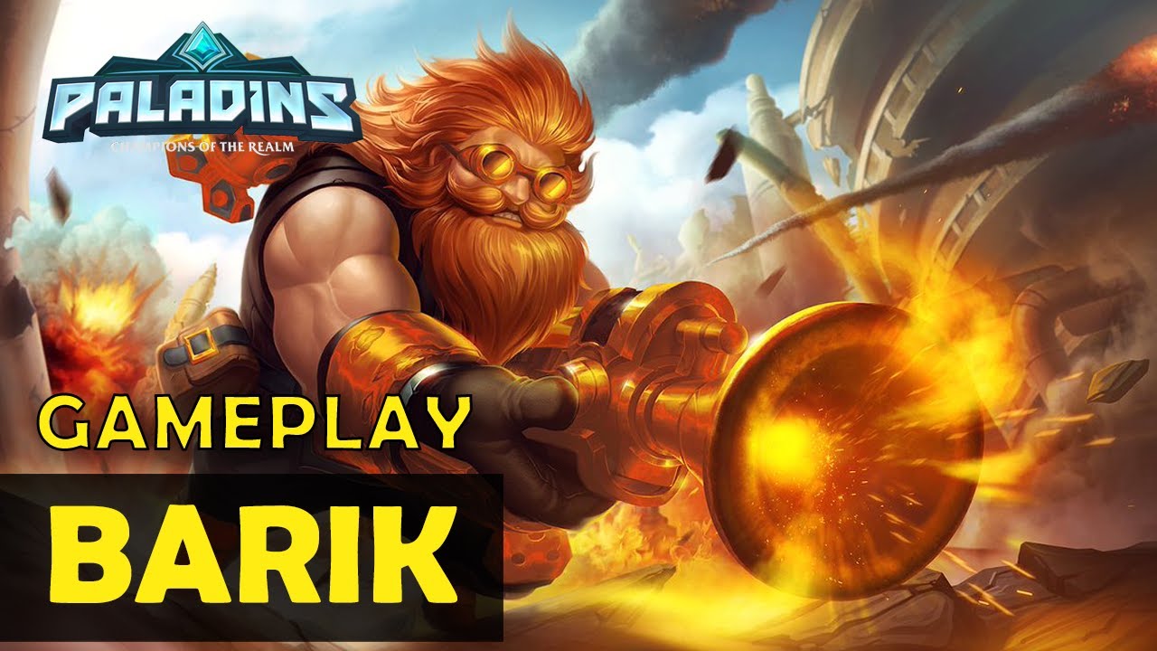 Paladins Barik Champion Gameplay Siege // Barik 30 KILL STREAK // How ...