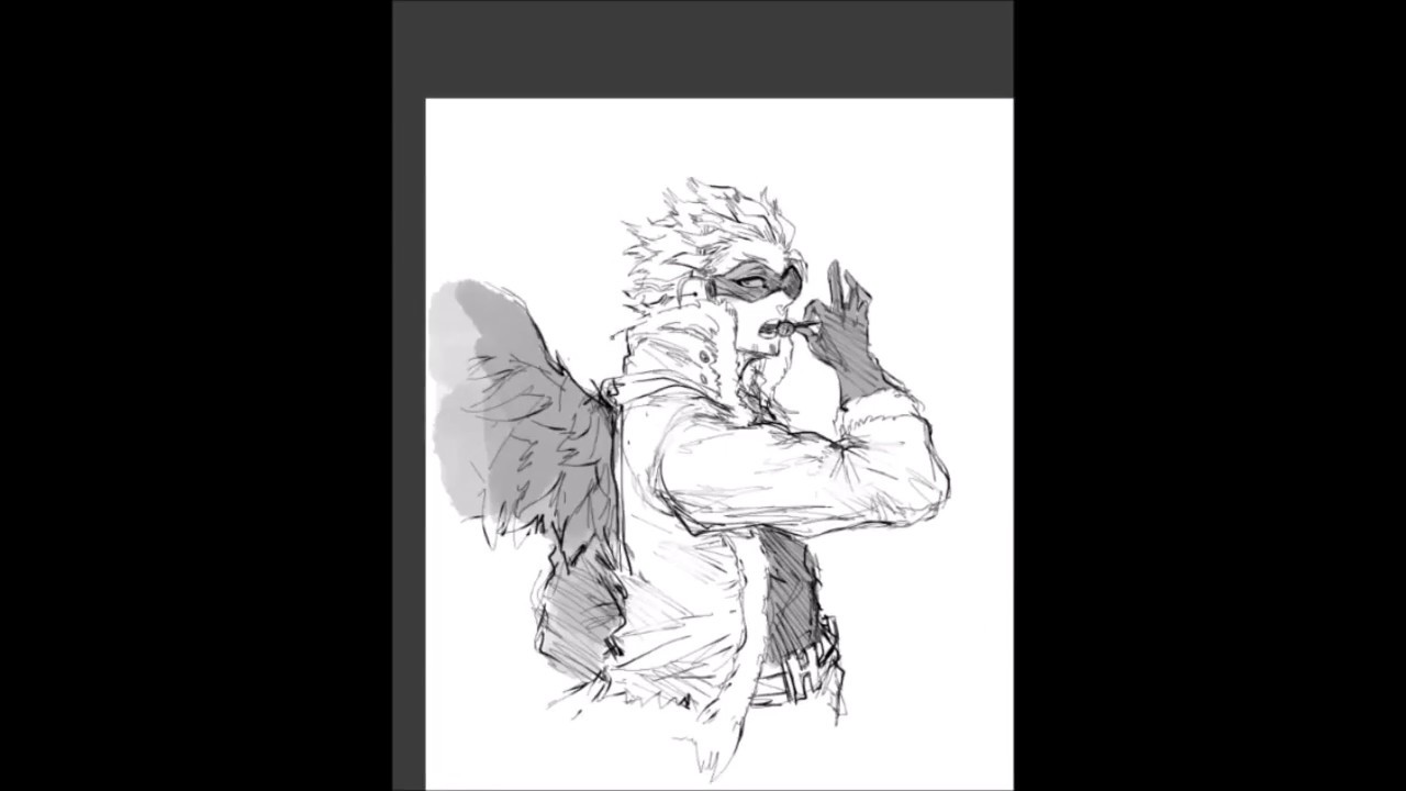 hawks doodle process - YouTube