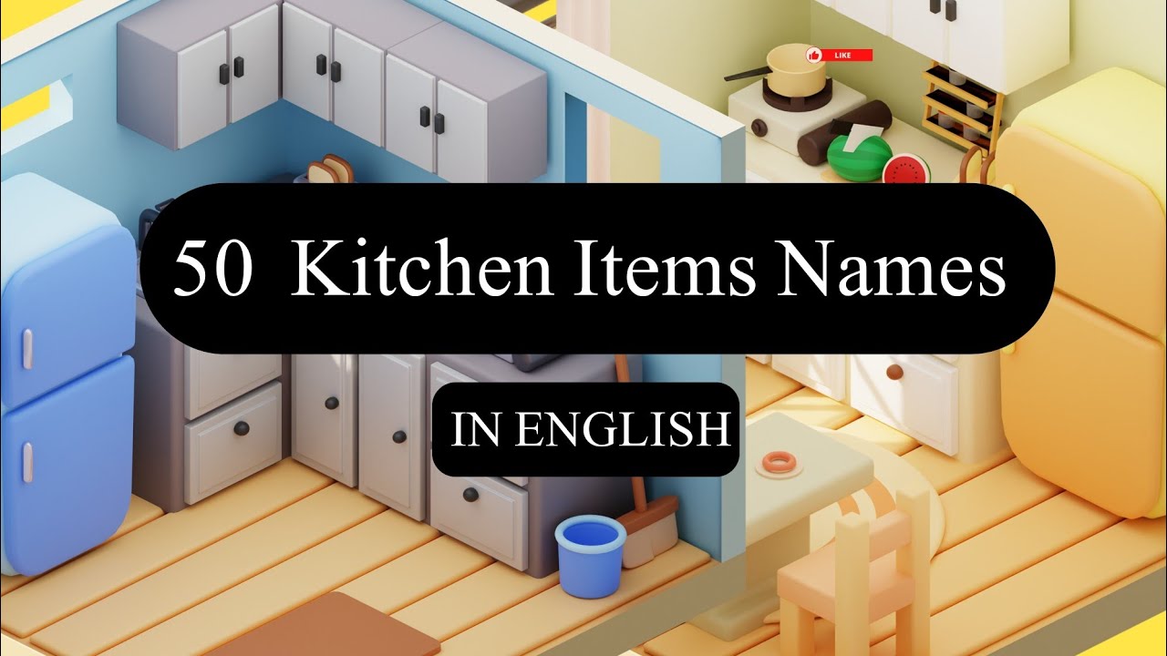 50 kitchen items name| kitchen utensils name in english |kitchen items ...