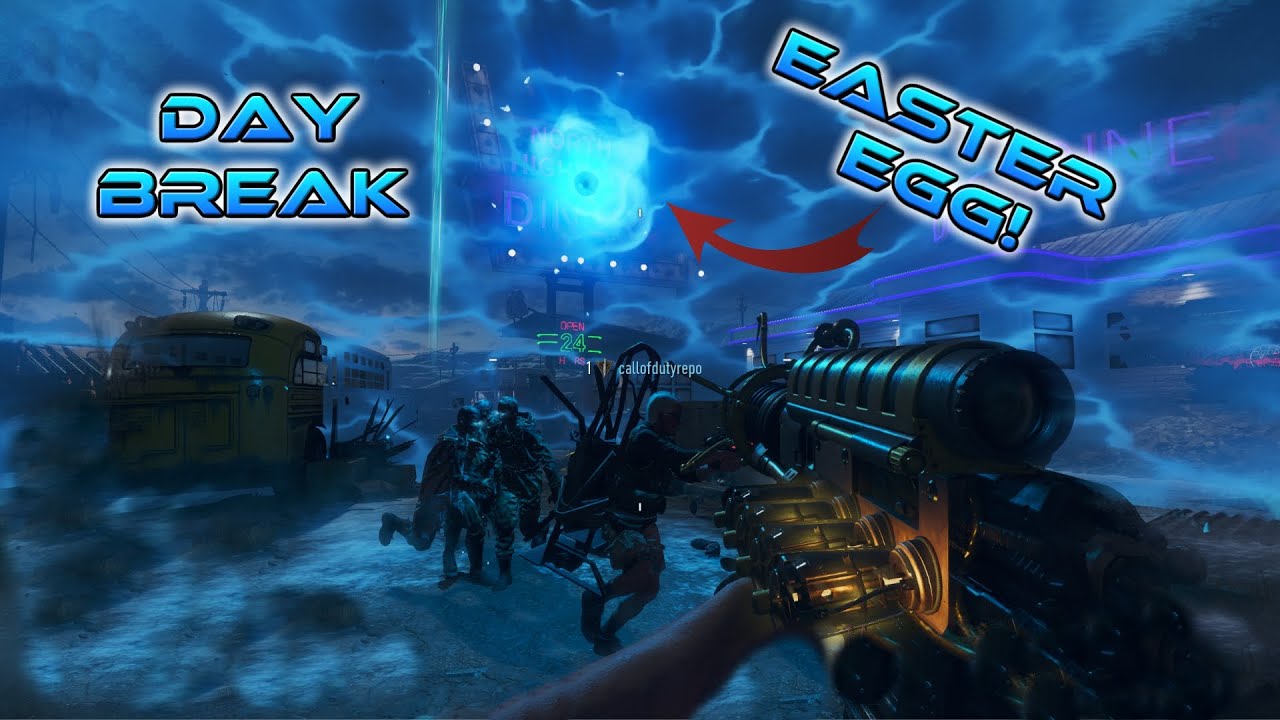 Bo3 New Custom Zombies Day Break Easter Egg! - YouTube