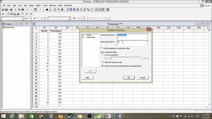 Choose A Time Series Plot Minitab Express