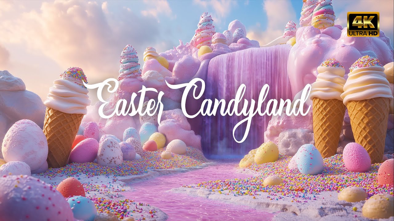Easterland Wonderland | Candyland Ambience | 1 Hour Relaxing Chimes | 4K - YouTube