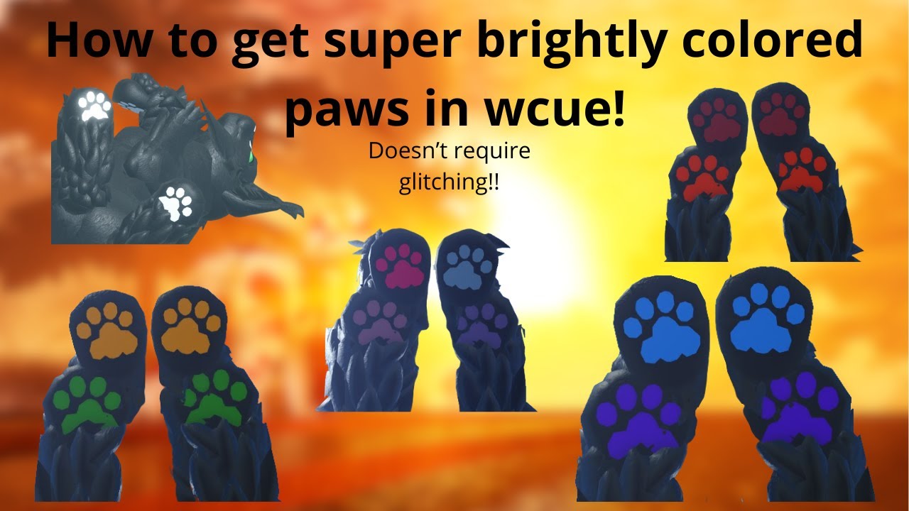How to get super bright paws in WCUE! - YouTube