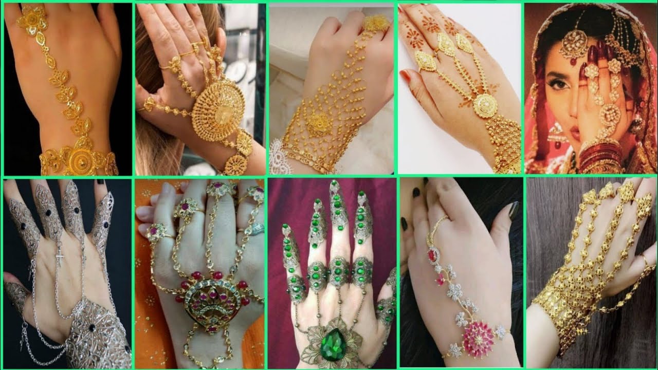 Latest mehendi challa design// 💐💐 bridel haath💐💐💐💐design//silver challa ...