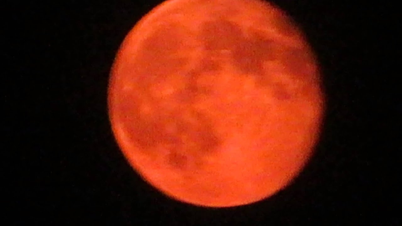 Orange Color Super Moon Filmed In Oshawa,Ontario June 24,2013 - YouTube