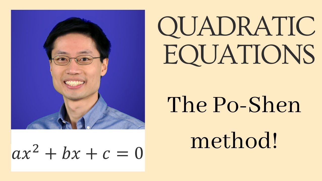 New way to solve Quadratic Equations- the Po-Shen method! RandomBUZZ-01 ...